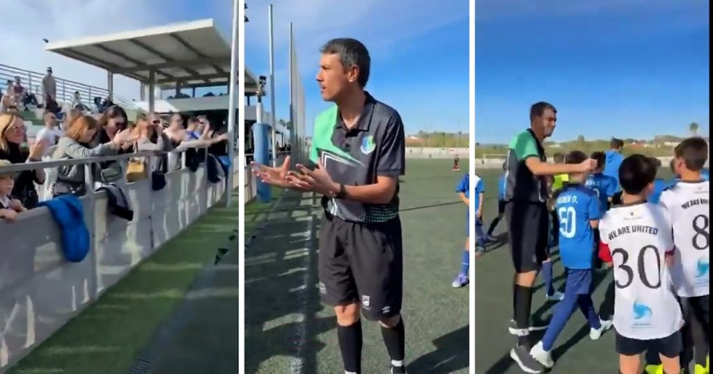 La lección de un árbitro de fútbol infantil a los padres en España que ...